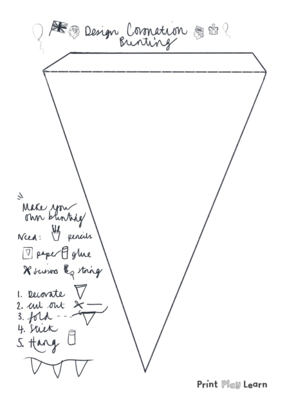 Make your own bunting: Coronation - Printable Teaching Resources ...