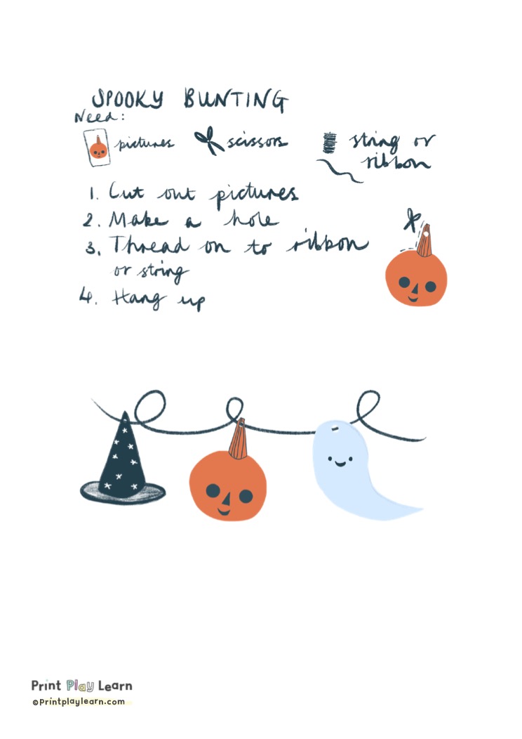 Halloween Bunting (make your own) - Printable Teaching Resources ...