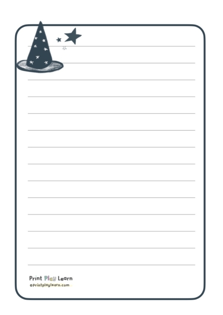 Halloween Witch Writing Paper for Children - halloween paper - Print ...
