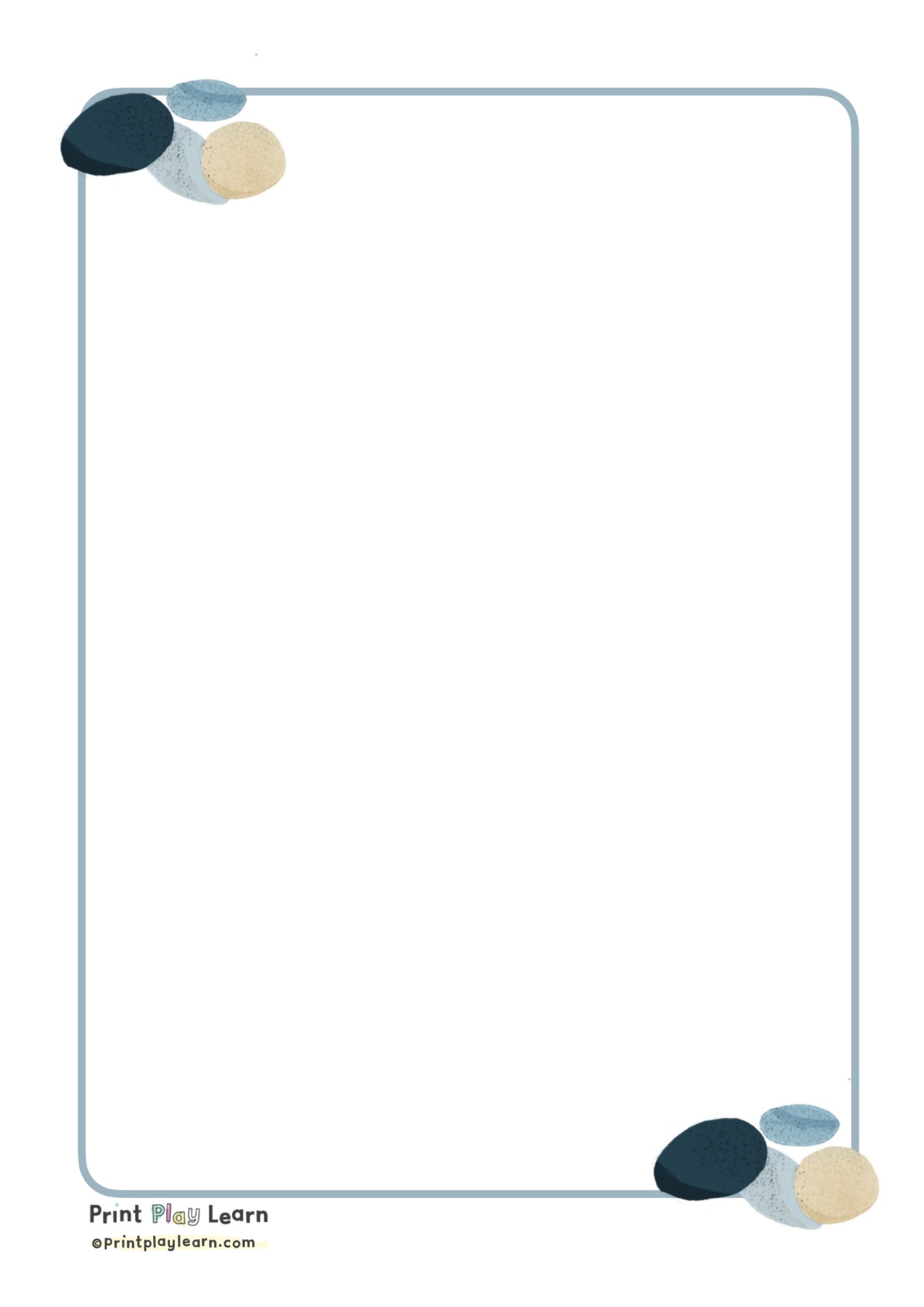 Beach Pebble Writing Paper - Printable Teaching Resources - Print Play ...