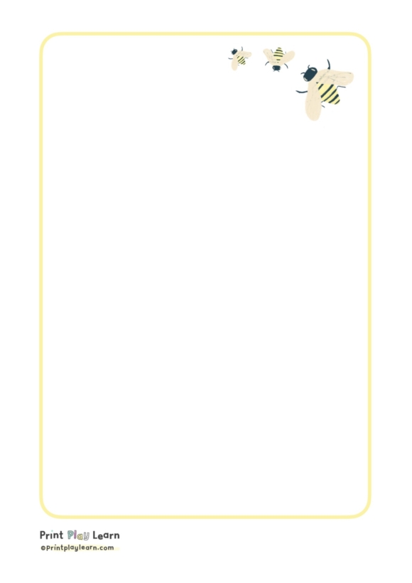 Honey Bee Writing Template - Printable Teaching Resources - Print Play ...